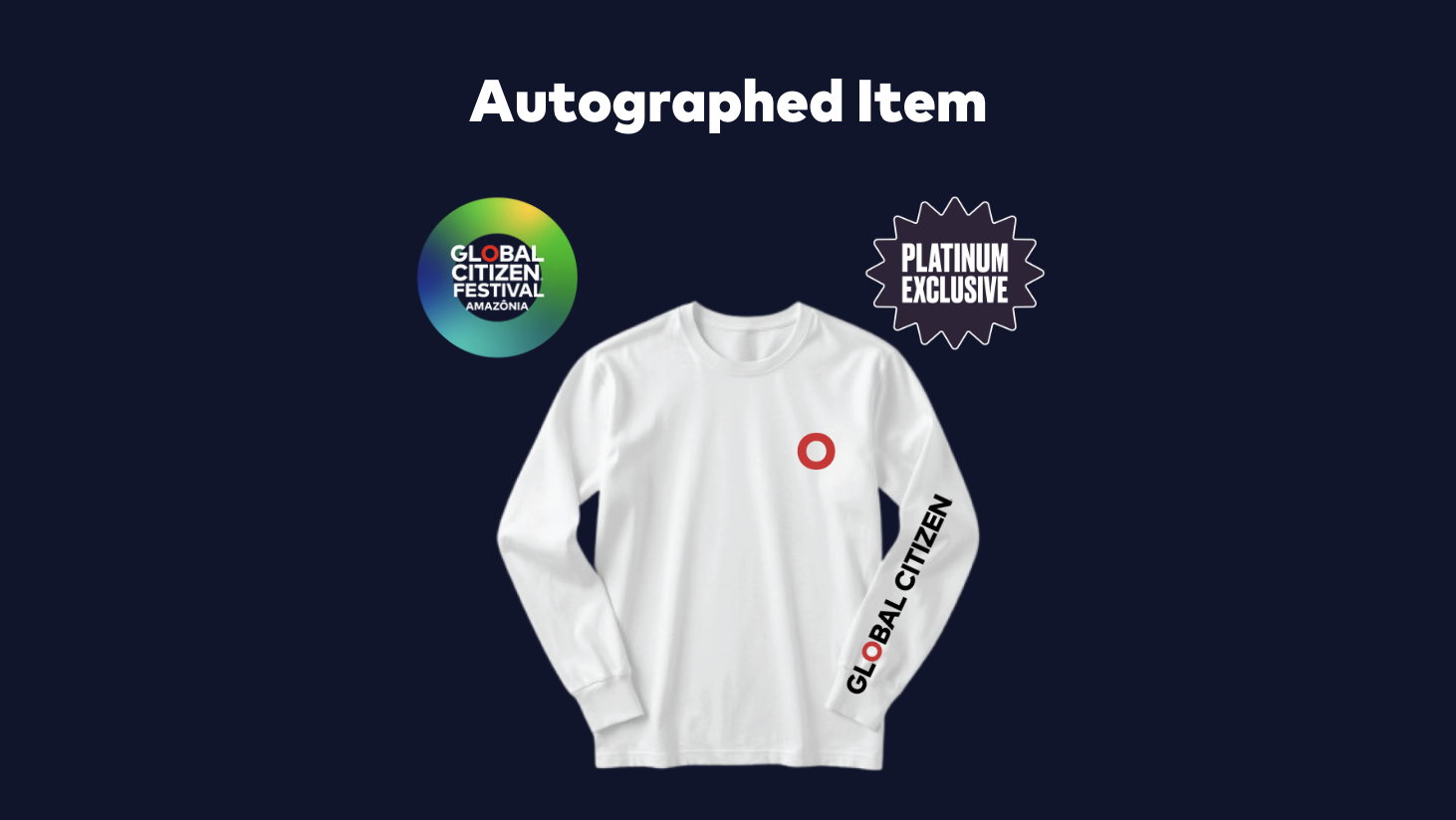 Charlie Puth - Autographed GC Long Sleeve Shirt - Global Citizen特典