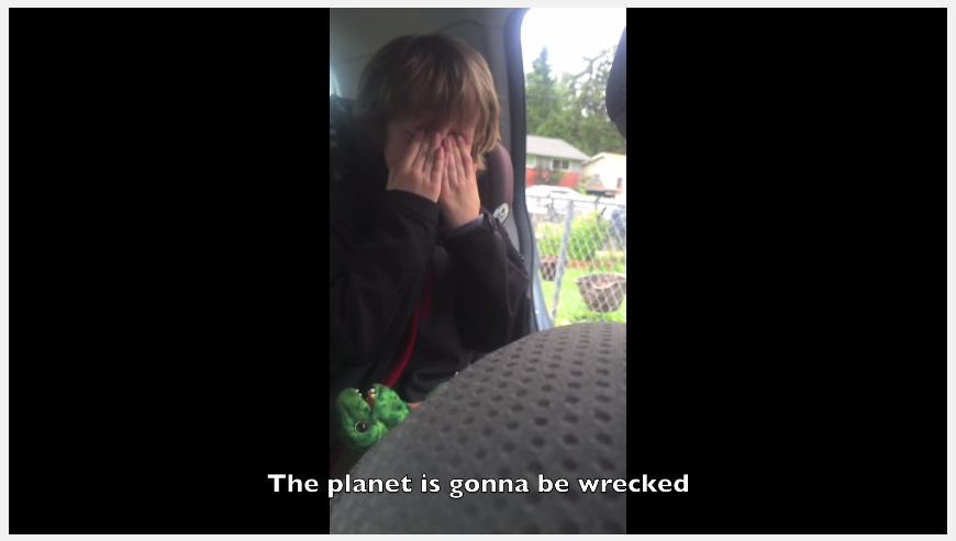This 6-year-old is literally crying for our planet
