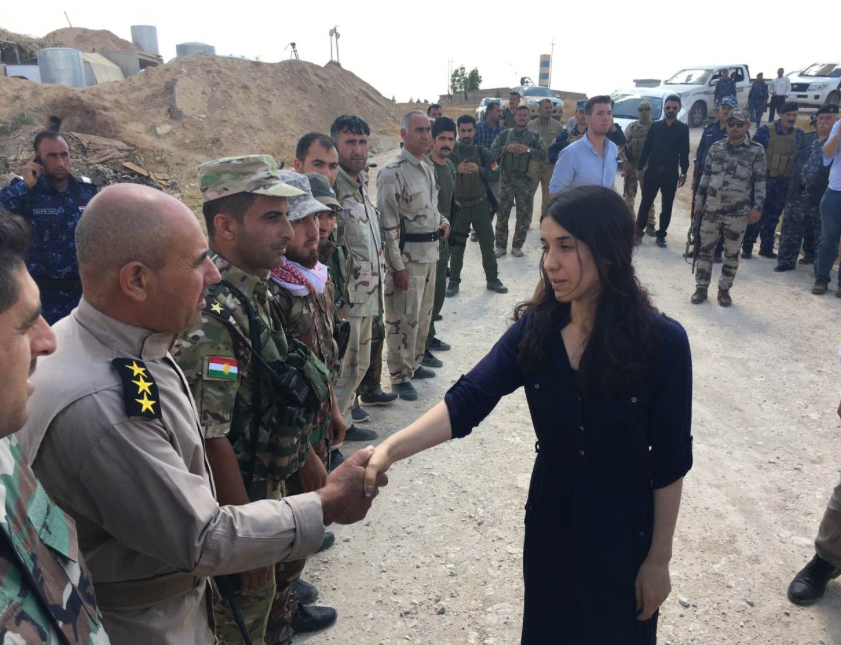 Nadia Murad Makes Emotional Visit to Her Yazidi Hometown
