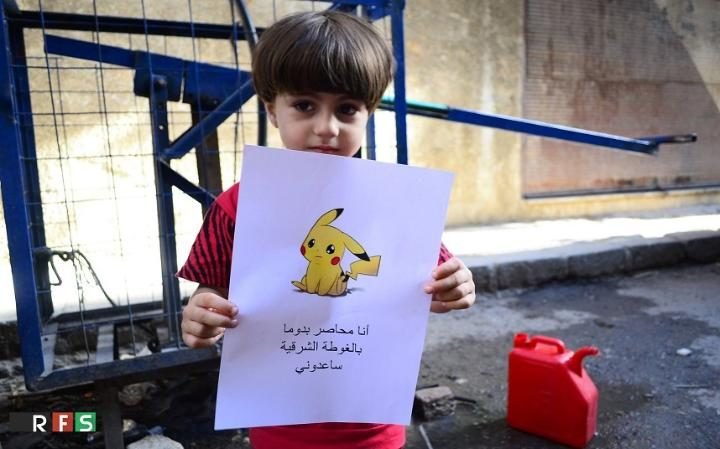 Syrian Children Are Holding Pokémon Characters to Get the World's Attention